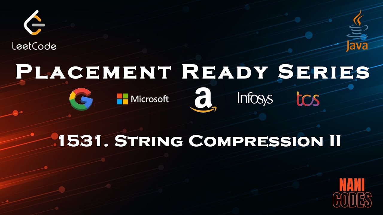 String Compression-II || Leetcode - 1531 || Java || #DLC