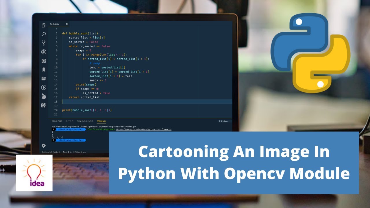 Cartooning An Image In Python With OpenCV Module | Python Project