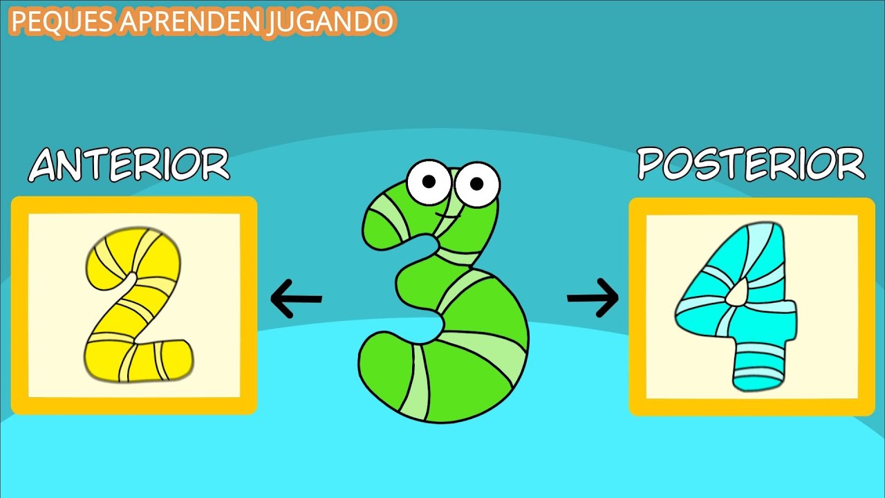 Número anterior y posterior para niños con actividad  Video de Peques Aprenden Jugando con ejercicio