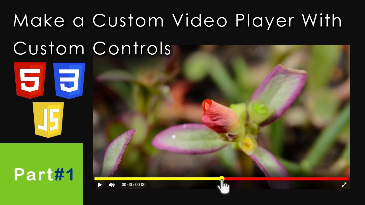 Part #1 | Make a Custom Video Player With Custom Controls | HTML, CSS & JavaScript