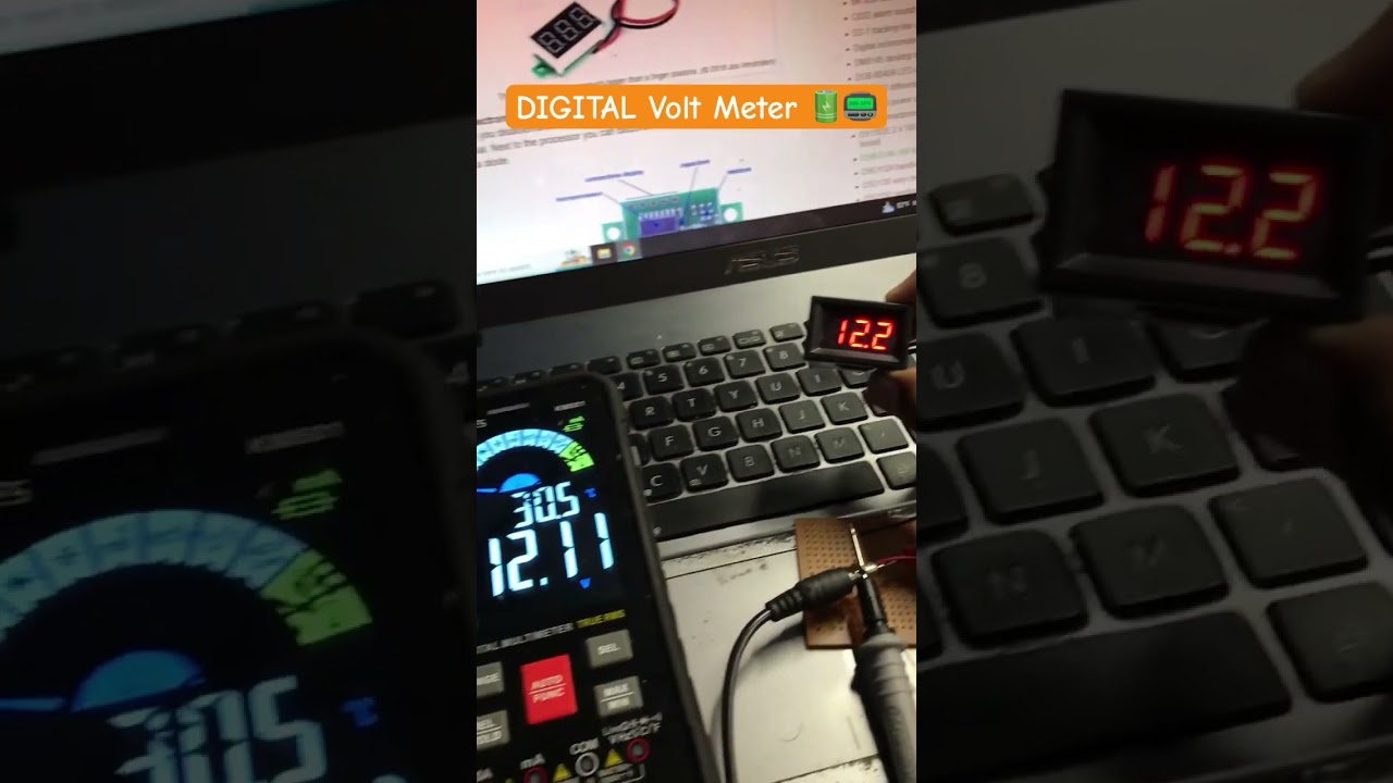 Mini Digital Volt Meter Measuring Voltage | Measuring Voltage using Volt Meter | How to Measure Volt
