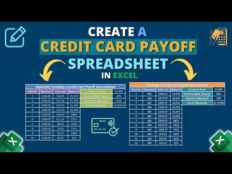 How to Create a Credit Card Payoff Spreadsheet in Excel