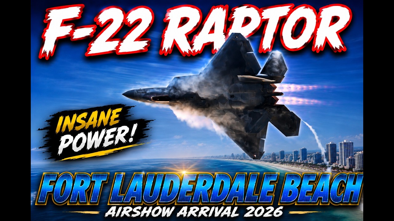 F-22 Raptor SHAKES Fort Lauderdale Beach | Full Demo Practice 2026