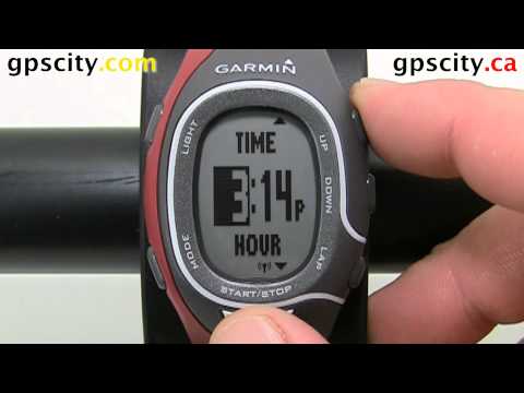Time Setting System Menu in a Garmin Forerunner 60.