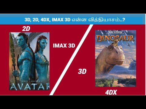 Difference between 2D vs 3D vs 4DX vs IMAX 3D..? #tamil #technology #film #video #youtube #tech