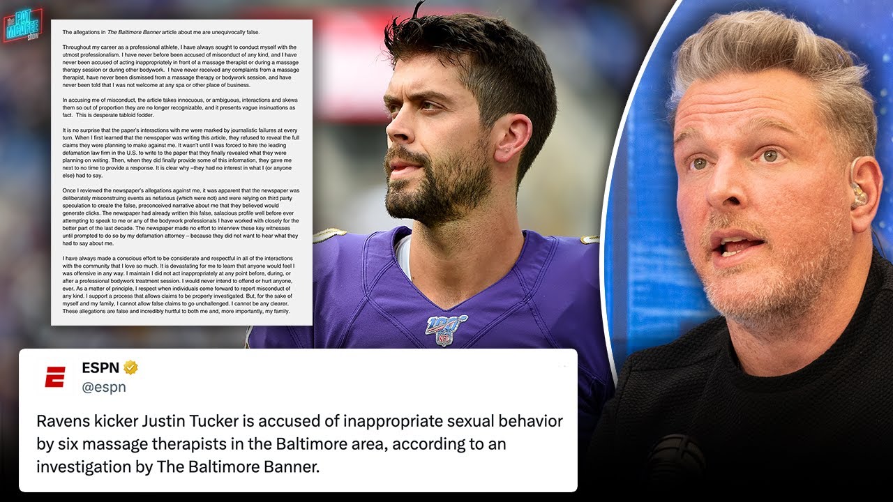 The Justin Tucker Allegations Are Terrible, Ravens Kicker Issued Statement    | Pat McAfee Show