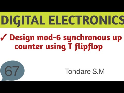 #digitalelectronics |How to design Mod-6 synchronous counter using T flipflop|counter design