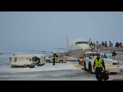 Icy Airport in Hayden Colorado