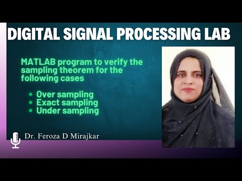 MATLAB program to verify the sampling theorem for the following cases: over , exact and under