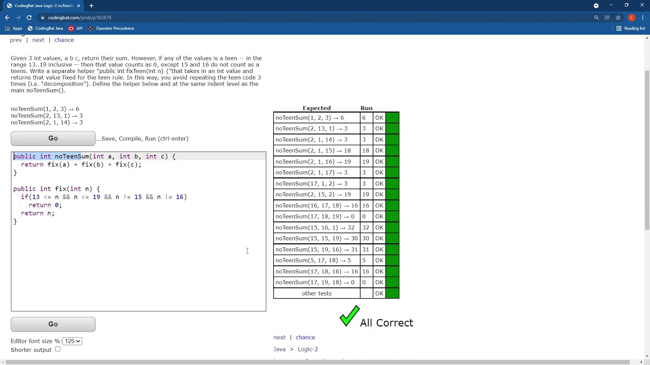 CodingBat Walkthrough: Logic-2