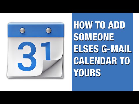 How to add someone elses gmail calendar to yours