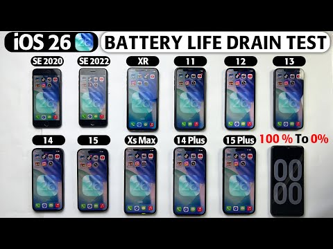 🔋 iOS 26 Battery Drain Test - XR / XS Max / SE 2020 / SE 2022 / 11 / 12 / 13 / 14 / 15 /14 Plus/15+