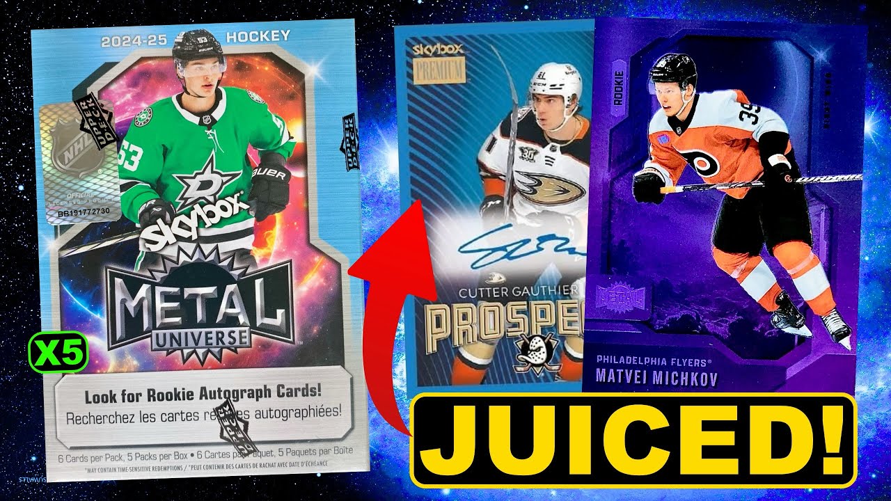 THESE BLASTERS ARE LOADED! - 2024-25 Skybox Metal Universe Hockey Retail Blaster Boxes x5
