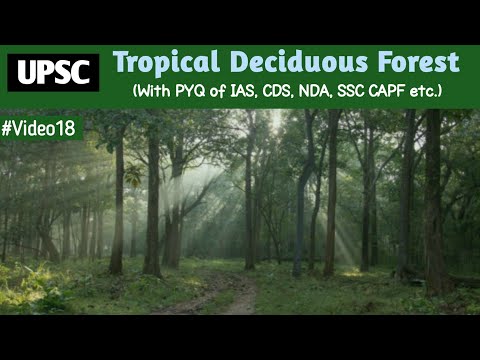 Tropical Deciduous Forests With PYQ | Environment and Ecology UPSC #upsc2024 #pyq #ias