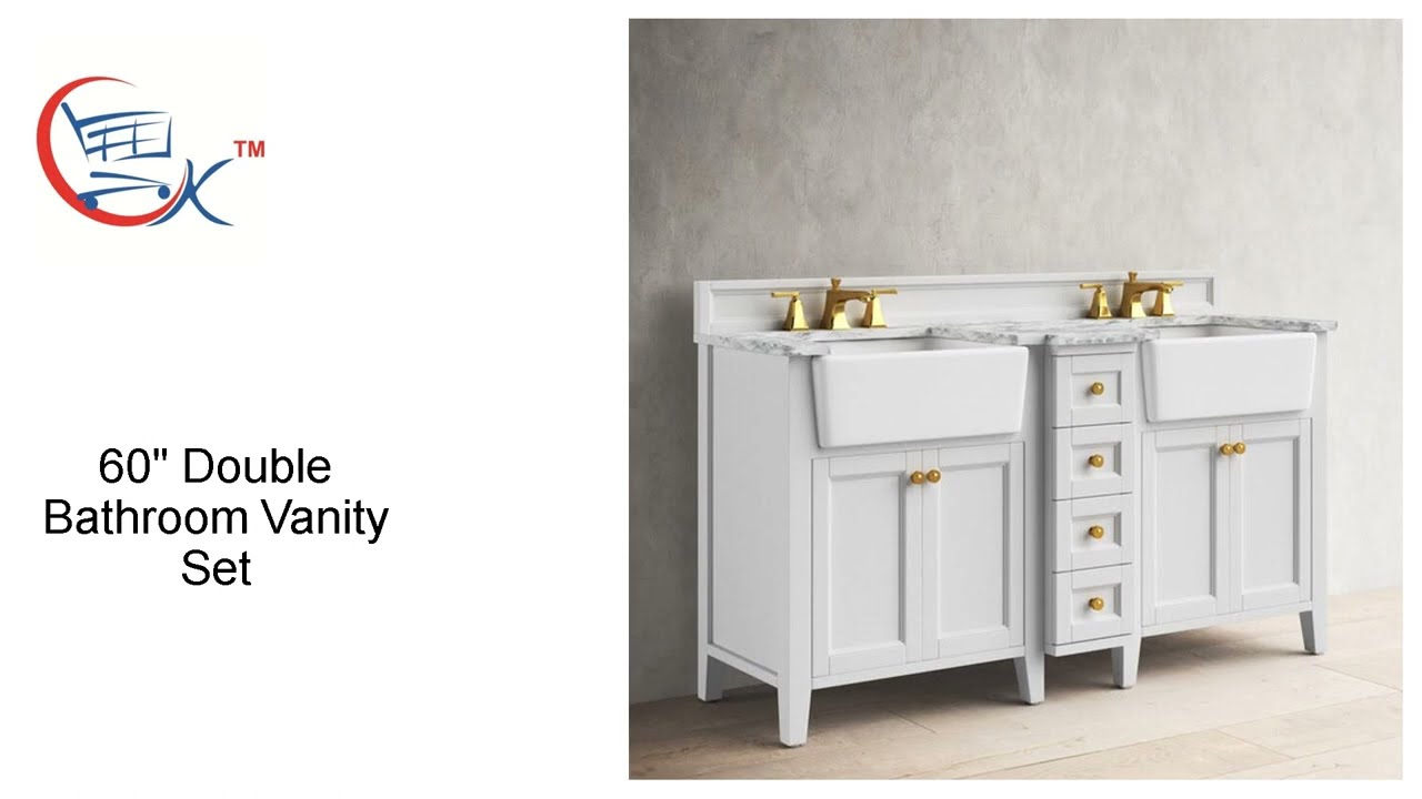 Double Sink Vanities : 60 Double Bathroom Vanity Set