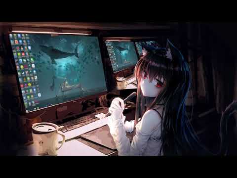 Anime Girl and Computers 4K Live Wallpaper