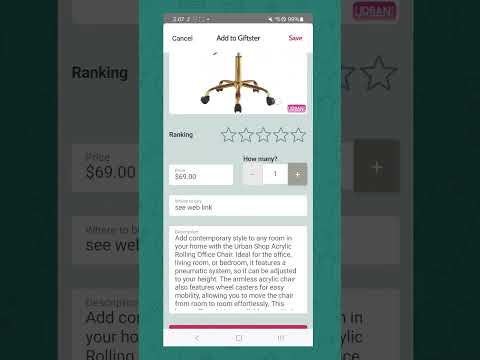 Giftster for Android: Add items to your list from Chrome