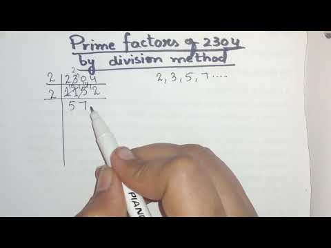 Prime factors of 2304 by division method | in Urdu/Hindi |