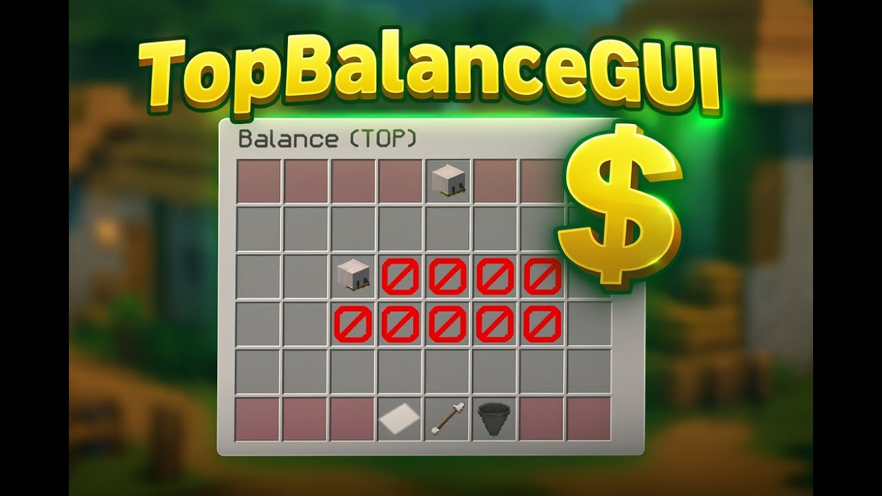 💰TopBalanceGUI | Top leaderboard, view balance, GUI, player stats | 1.18 - 1.21.8