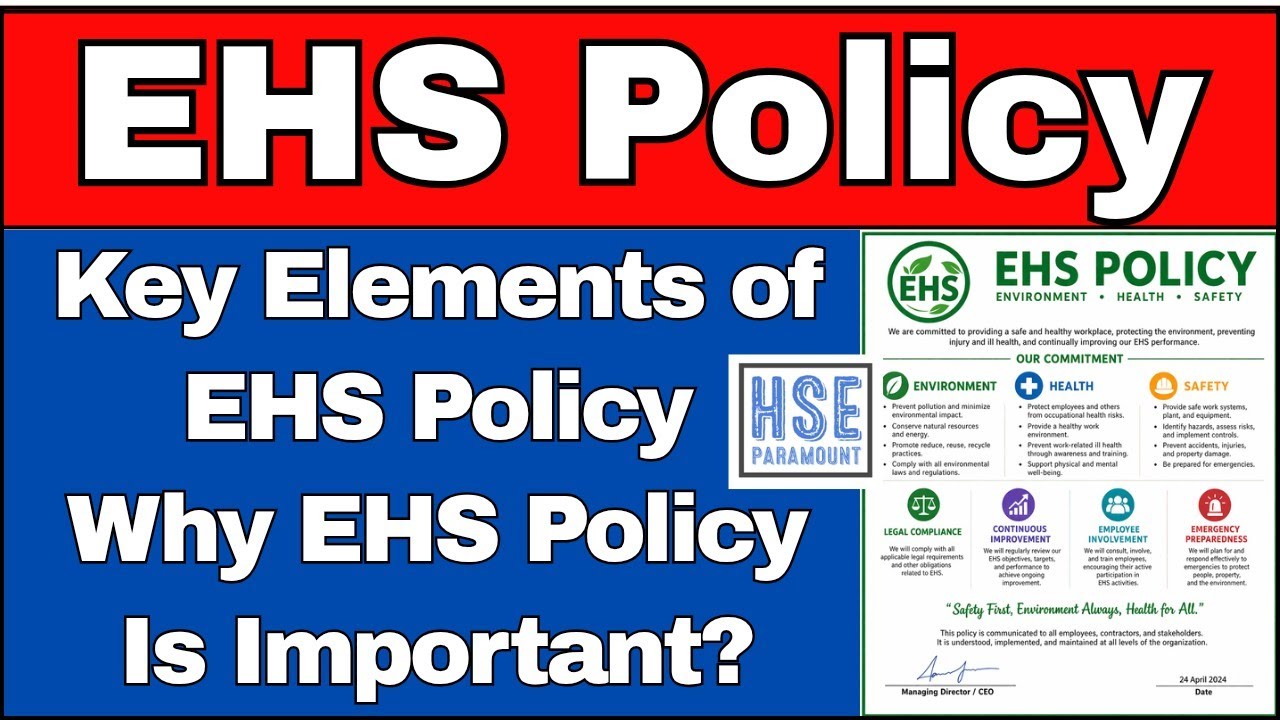 EHS Policy Explained in Hindi | What is EHS Policy & Importance #hseparamount #ehspolicy