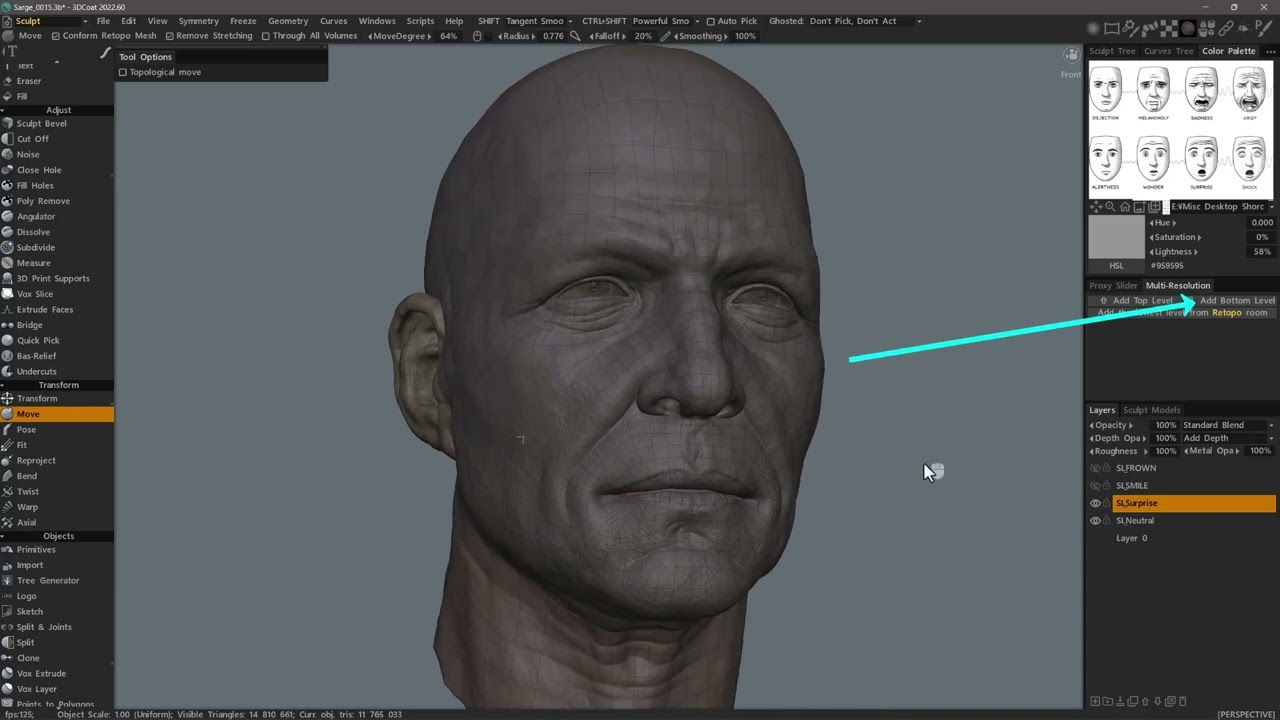 Creating Morph Targets in 3DCoat