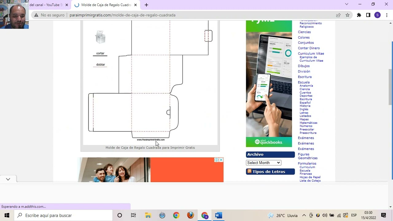 Moldes de cajas y figuras para imprimir y recortar