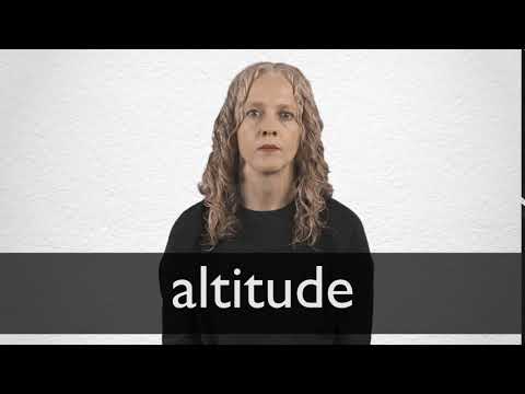 How to pronounce ALTITUDE in British English