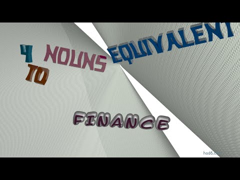 finance - 4 nouns which are synonym of finance (sentence examples)