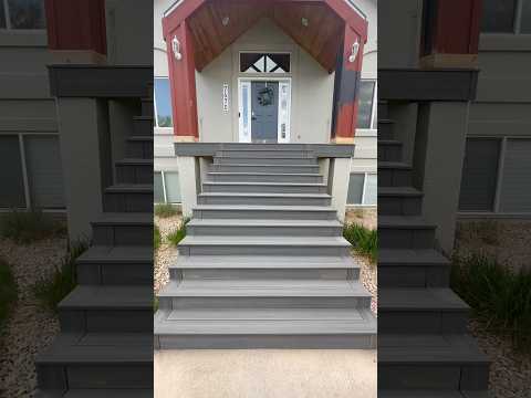 Wrapping up a set of deck stairs.