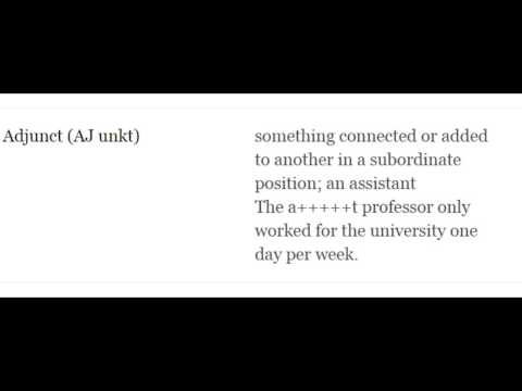 Vocabulary Adjunct