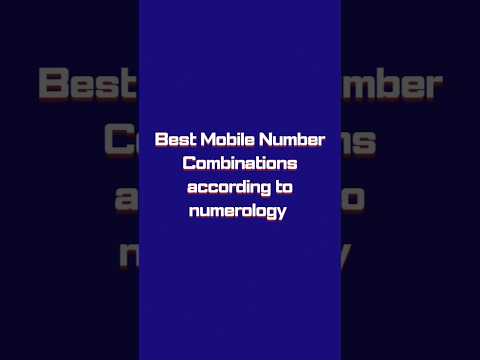Best mobile number combinations according to numerology #numerologist #numerologyguidence
