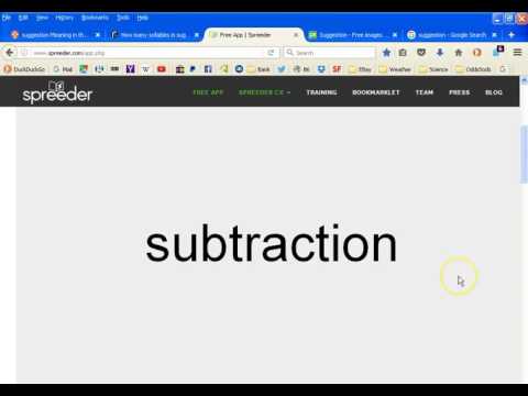 Words ending in sion and tion suffix using Spreeder