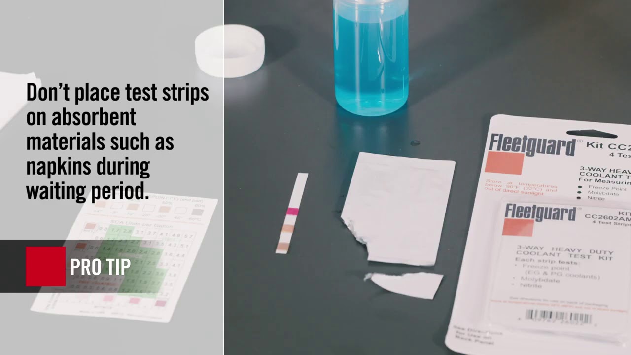 How to Use Fleetguard 3-Way Coolant Test Strips