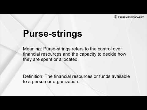 Purse-strings Meaning