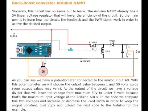 Buck-Boost converter using 555 timer IC and Arduino + code