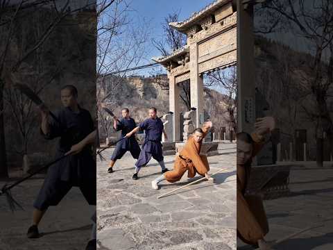 Shaolin Warrior Monks perform with different weapons 🐉