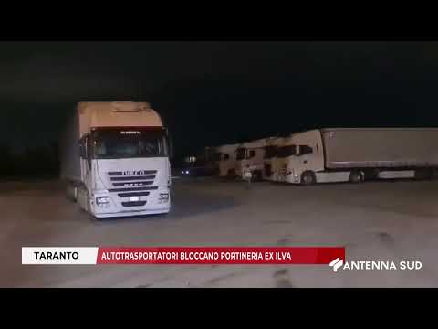 22 NOVEMBRE 2024 TARANTO AUTOTRASPORTATORI BLOCCANO PORTINERIA EX ILVA