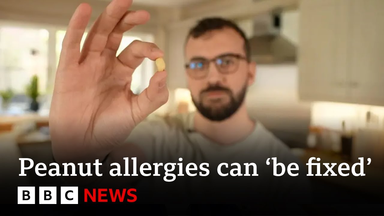 How a man with life-threatening peanut allergy now eats them every day  | BBC News