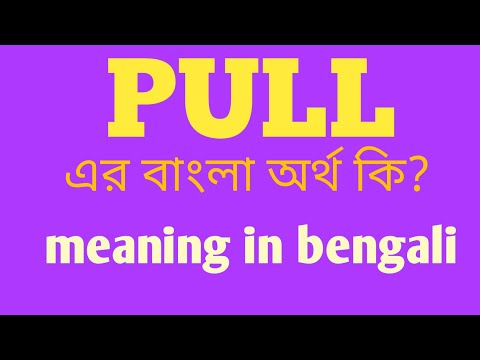 Pull Meaning in Bengali | Pull এর বাংলা অর্থ কি | Pull Meaning in Bangla.
