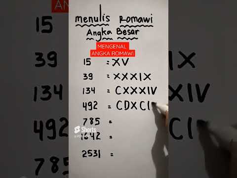 CARA MENULIS ANGKA BESAR ROMAWI