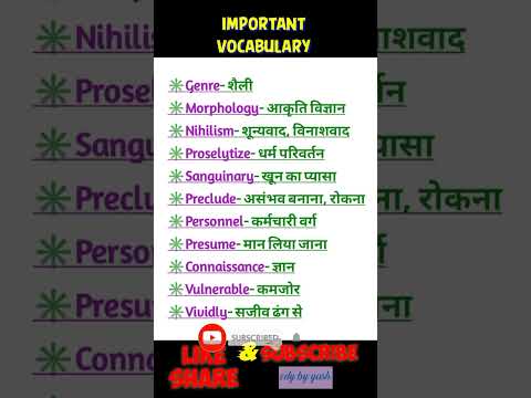 रोज बोले जाने वाले 👍🏻 Basic English Words सीखें🔥 | English Vocabulary | #meaning #viral #shorts