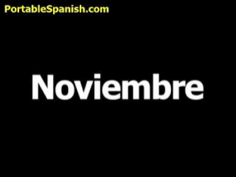 Spanish word for November is noviembre