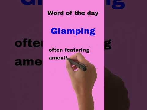 Glamping 101 The Word of the Day #shorts #ytshorts #trending #viral #vocabulary