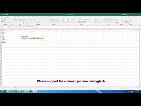 Using Excel's Random Number Generator to Choose Items From a List