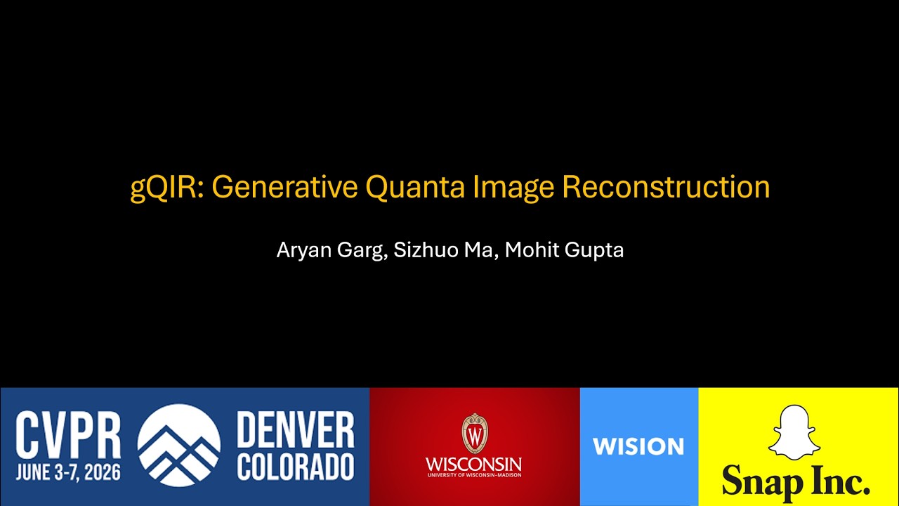 gQIR: Generative Quanta Image Reconstruction (CVPR 2026)