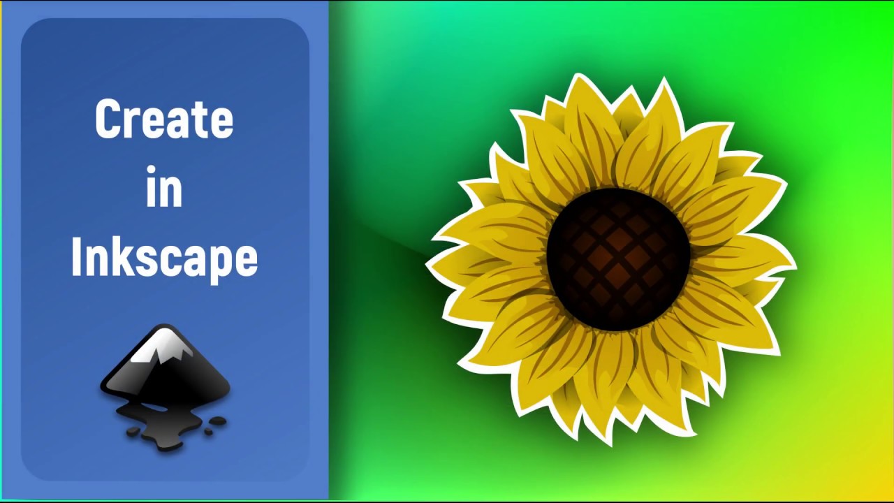 Speed Art Inkscape: vector sunflower