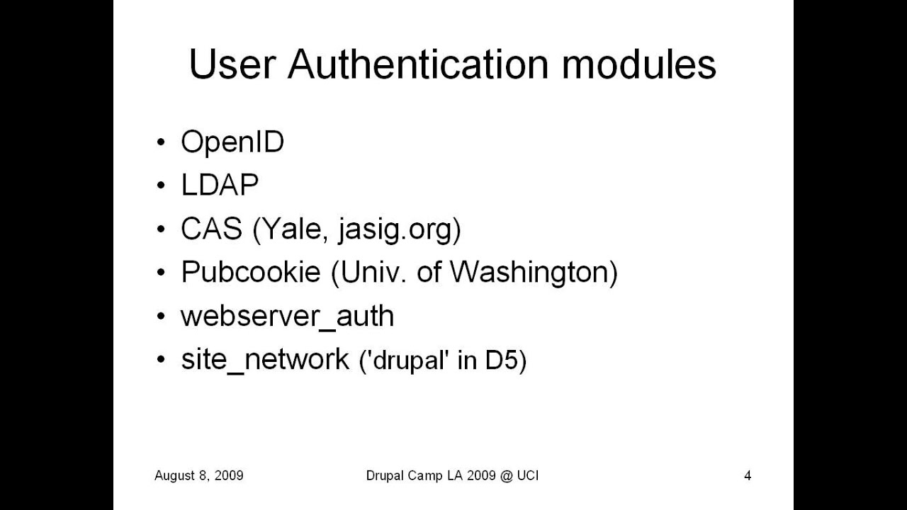 Writing a Drupal External Authentication Module