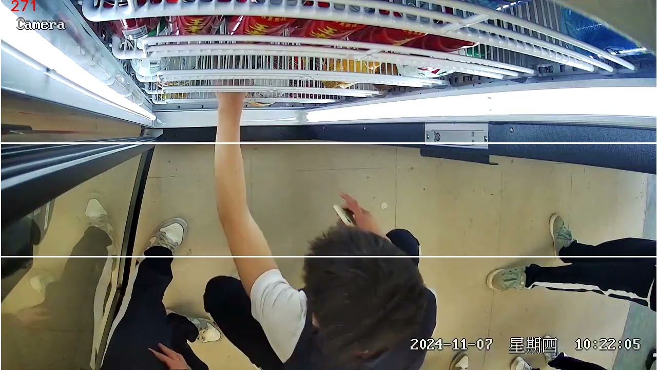 Our self developed visual algorithm technology. AI smart fridge vending machine