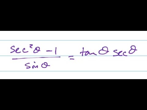 Verify that (sec^2(x)-1/sinx)=tanxsecx