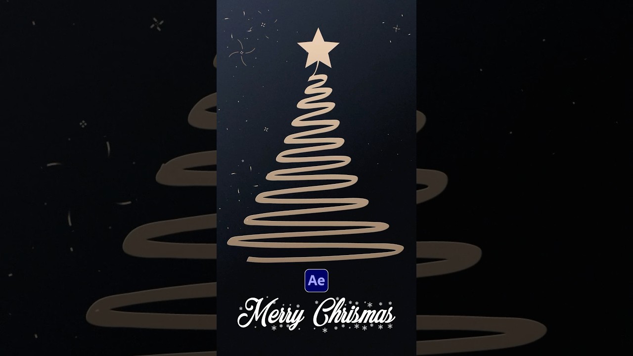 Create Christmas Tree Stroke Outline in After Effects